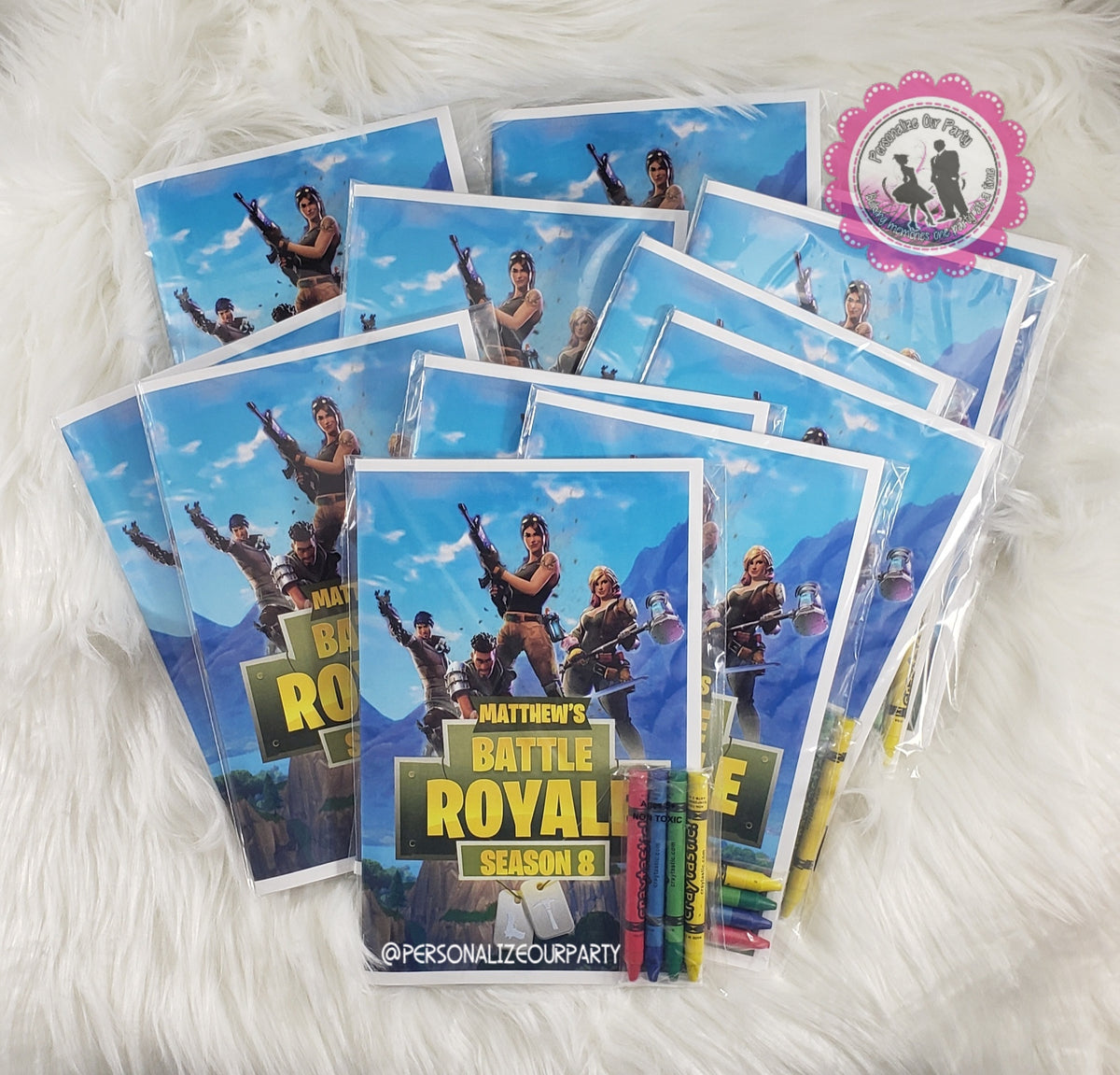 1 dozen Fortnite inspired coloring books-crayons included with every b ...