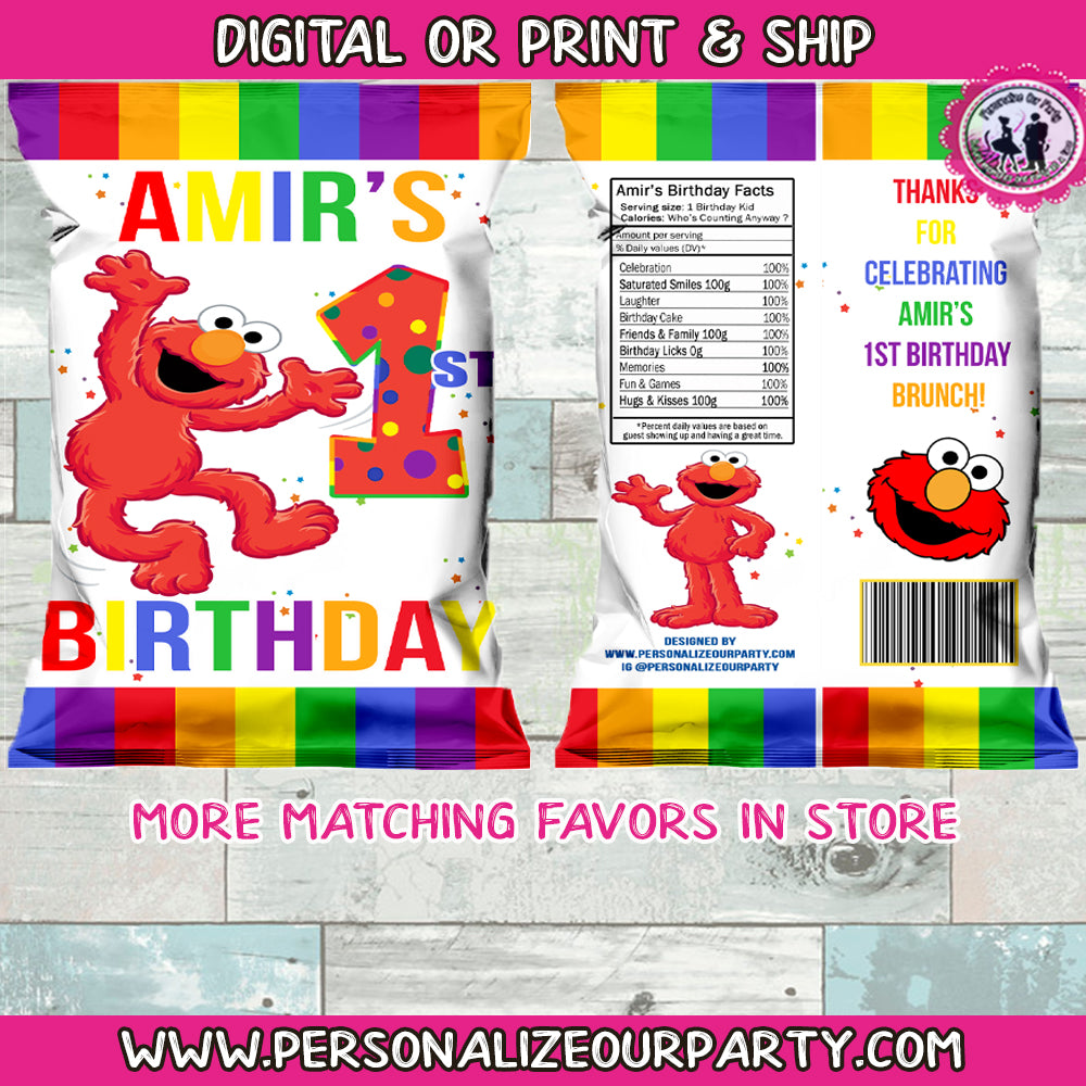 Elmo 1st Birthday Invitations Printable