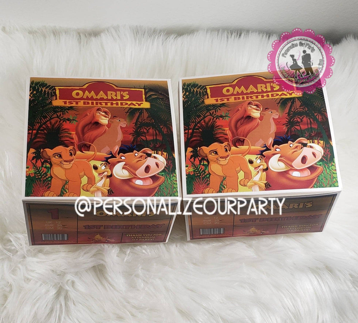Lion guard shoe box party favors-lion guard gift box favors-digital-pr ...